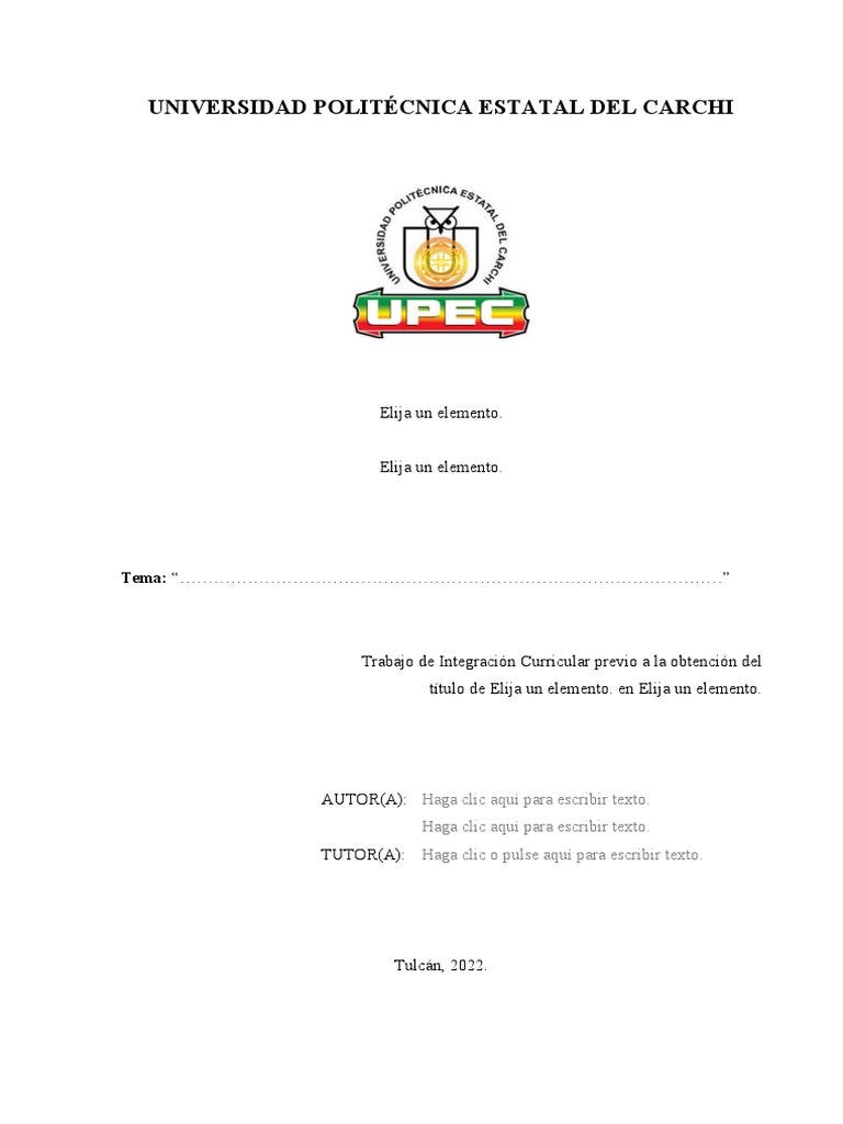 Trabajo de Integración Curricular UPEC | PDF | Science