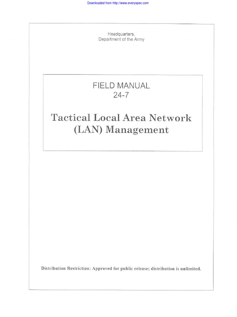 Tactical LAN Managment (FM 24-7) | PDF | Computer Network | Network ...