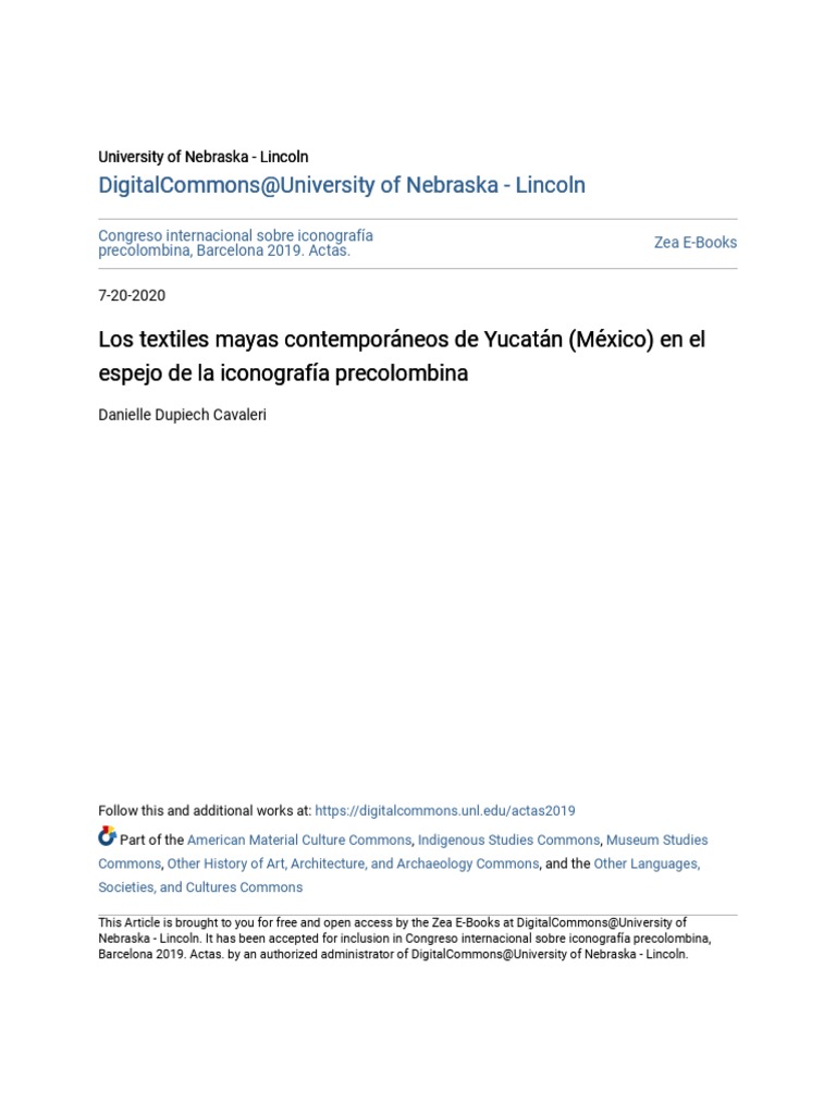 Los Textiles Mayas Contemporáneos de Yucatán (México) en El Espej | PDF ...