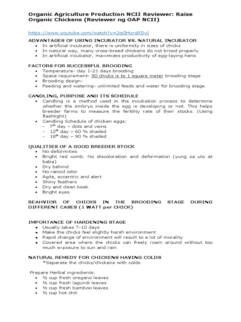 Raise Organic Chickens (Reviewer NG OAP NCII) (AutoRecovered) | PDF ... Raise Organic Chickens (Reviewer NG OAP NCII) (AutoRecovered) | PDF ...