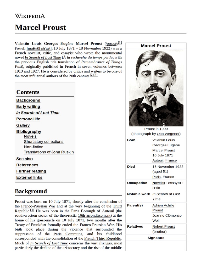 Marcel Proust | PDF | Marcel Proust