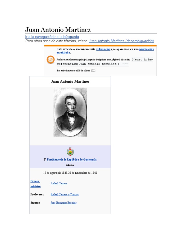 Juan Antonio Martíne1 | PDF | Guatemala | Wikipedia