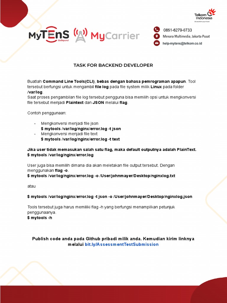 Task For Backend Developer | PDF | Bisnis | Komputer