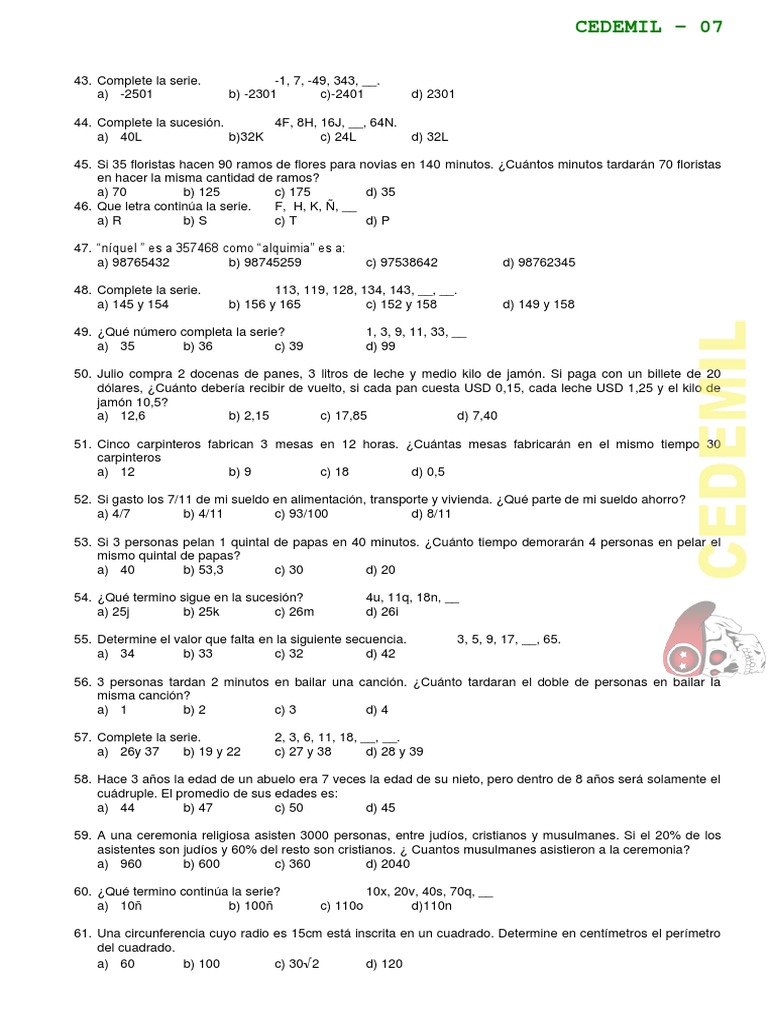 Ejercicios Matemáticas | PDF | Métodos y materiales de enseñanza | Arte