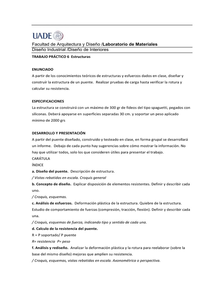 LM TP6 Estructuras y Esfuerzos | PDF