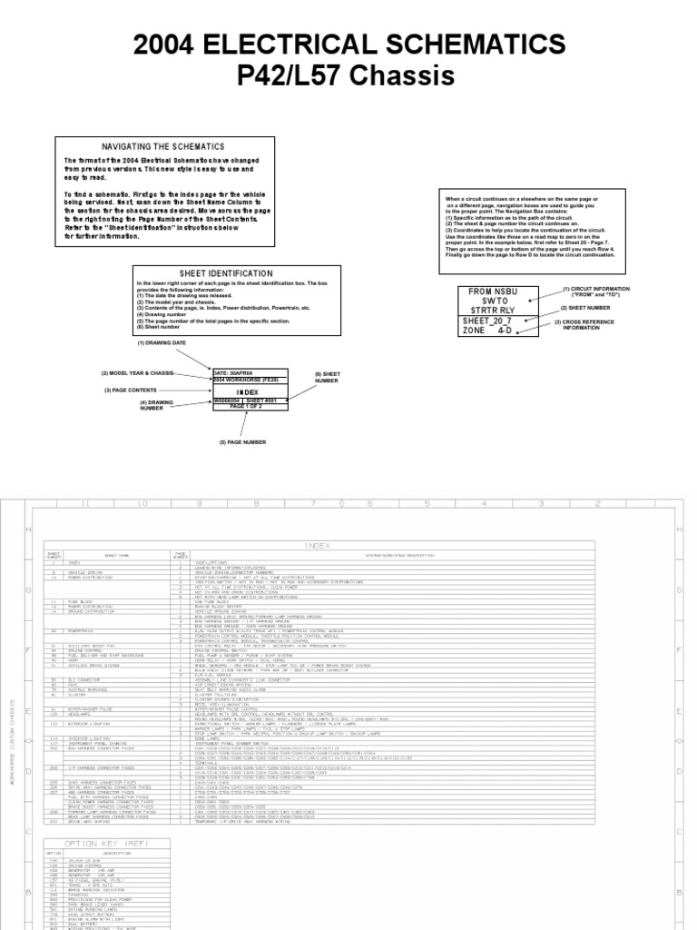2004 Electrical Schematics: P42/L57 Chassis | PDF
