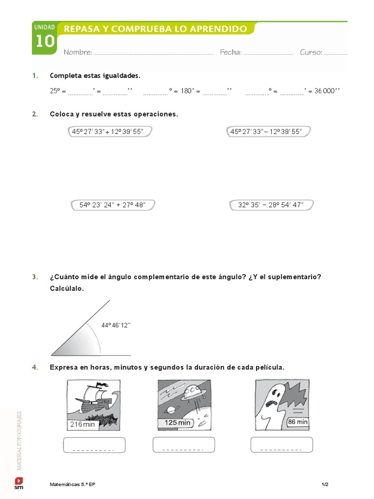 Repaso Unidad 10 | PDF