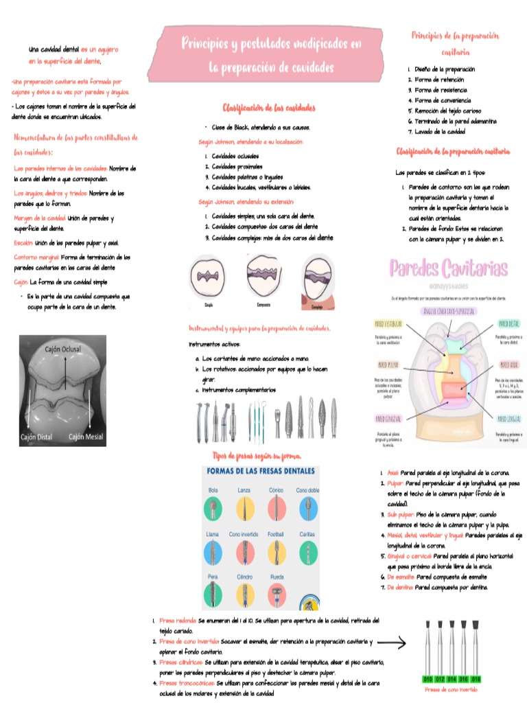 Mapa Princip y Post de Preparacion Cav Dentales Nathalia | Descargar ...