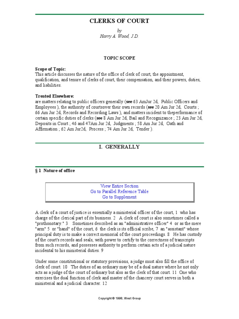 Duties of A Clerk of Court | PDF | Law Clerk | Judgment (Law)