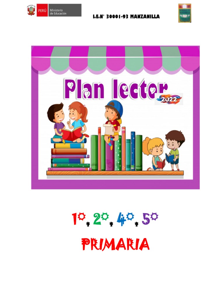 Plan Lector Primaria I.E.N° 30001-93 | PDF | Maestros | Evaluación