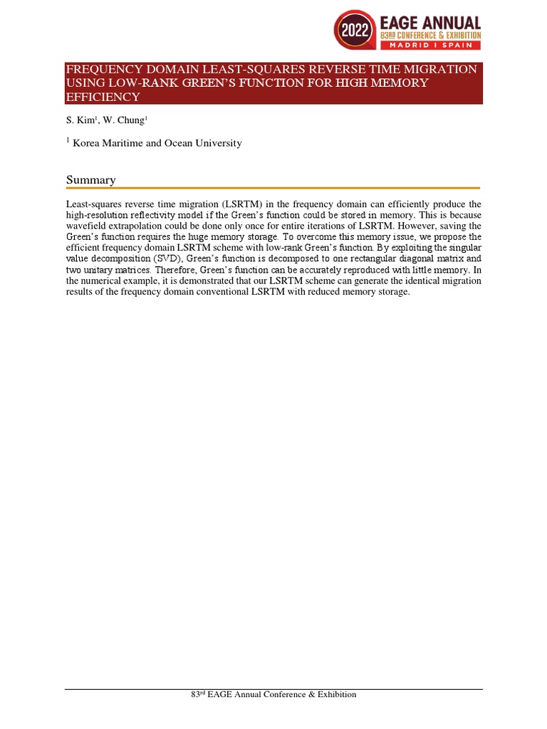 Frequency Domain Least-Squares Reverse Time Migration Using Low-Rank ...