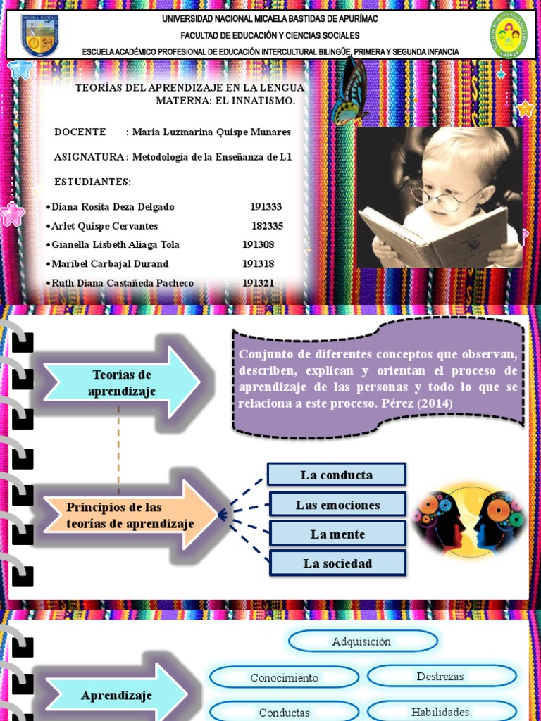 Teoría Del Innatismo L1 | PDF | Aquisición de idioma | Noam Chomsky