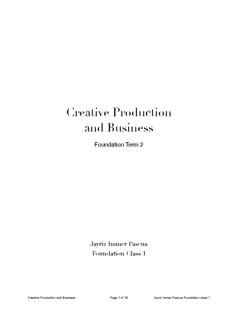 ISTITUTO MARANGONI Creative Production and Business Class Notes by ... ISTITUTO MARANGONI Creative Production and Business Class Notes by ...