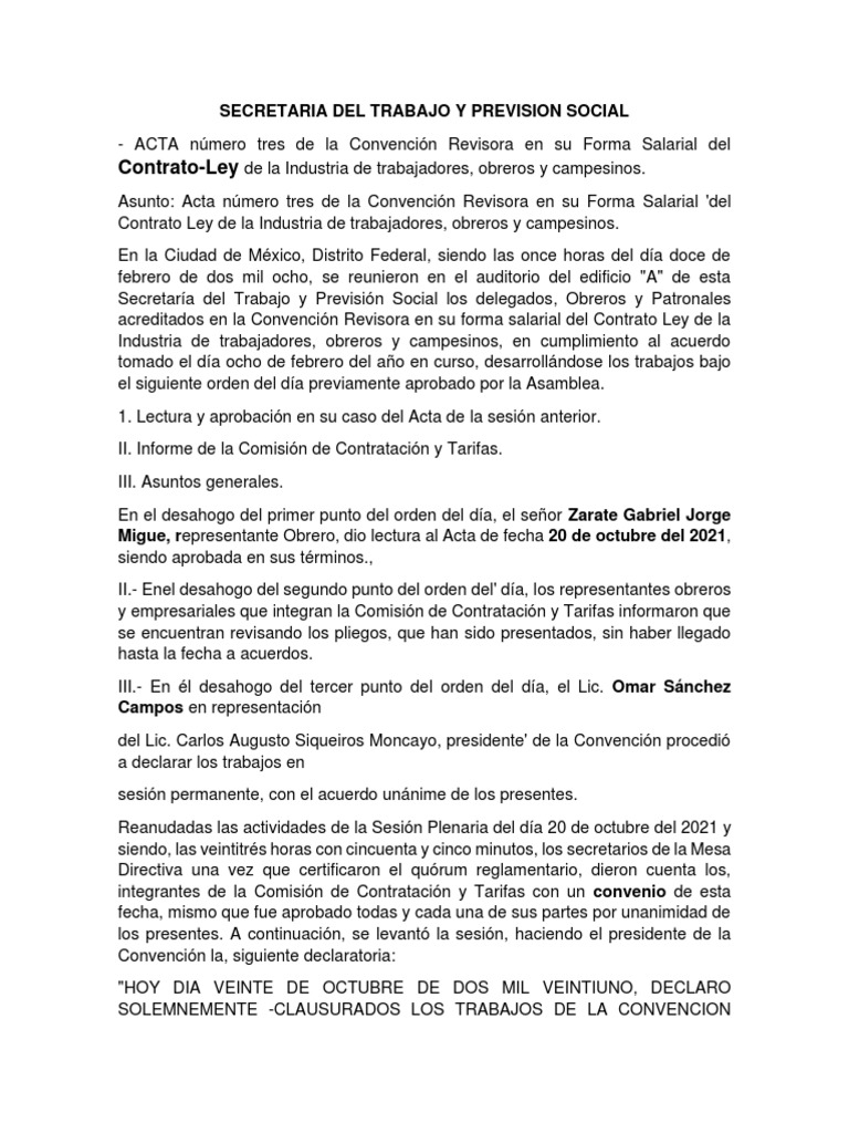 Contrato Ley | PDF