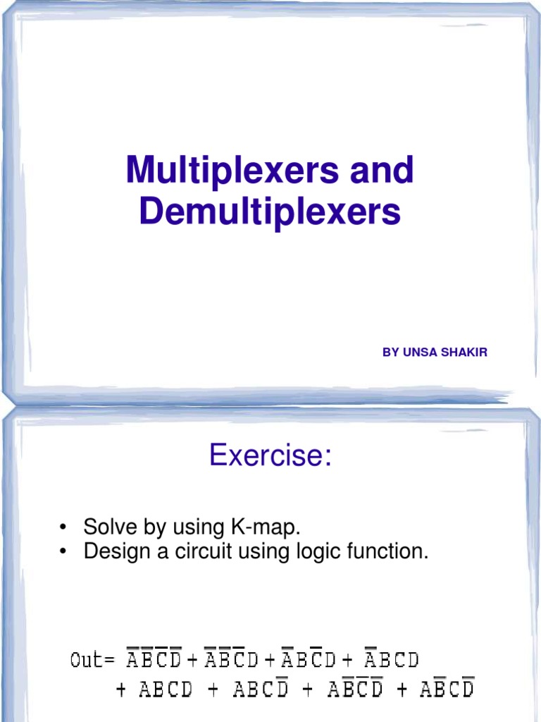 Multiplexer, and | PDF | Multiplexing | Computer Engineering