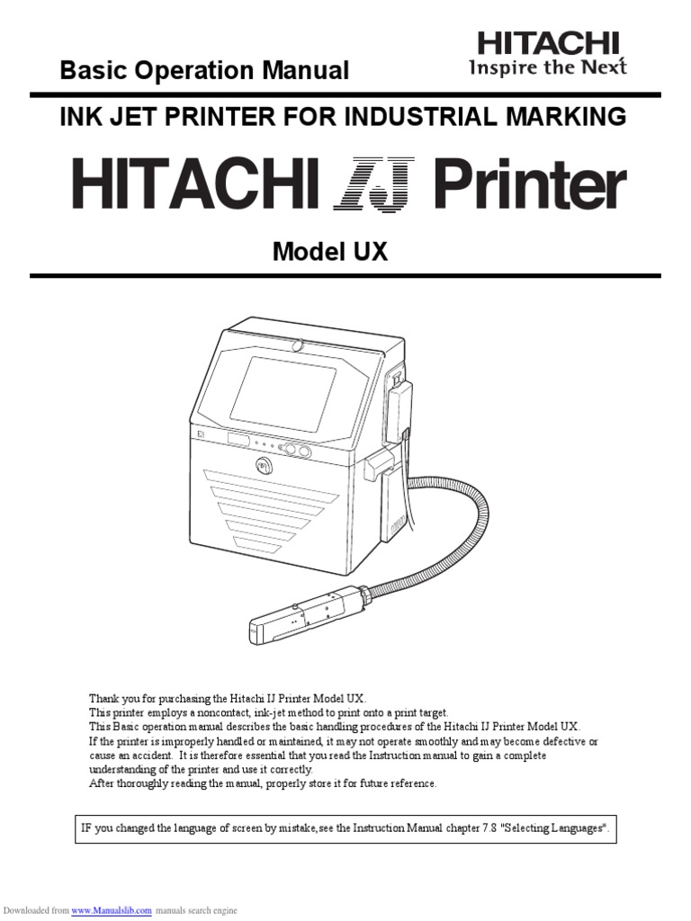 Hitachi UX | PDF | Printer (Computing) | Electrical Wiring