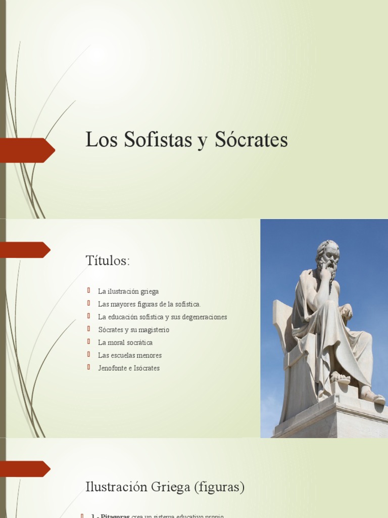 Exposicion Los Sofistas y Socrates. | PDF | Sócrates | Platón