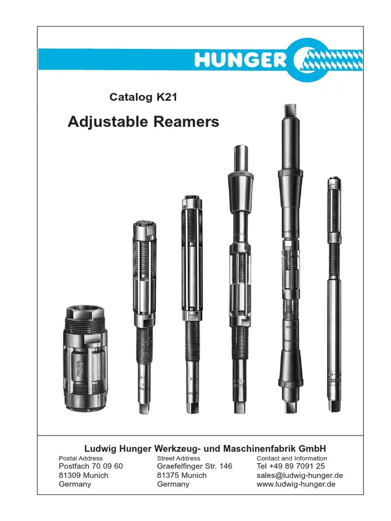 CATALOG K21 'Adjustabable Reamers' | PDF | Cutting Tools | Manufactured Goods