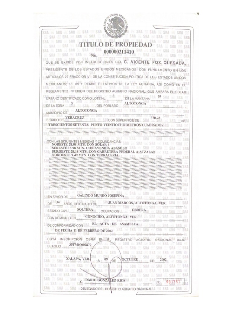 TITULO DE PROPIEDAD | PDF