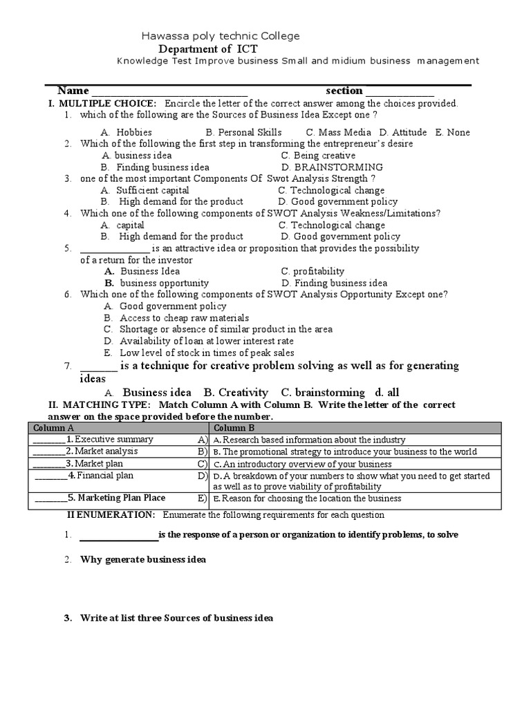 Business Plan Practice | PDF | Swot Analysis | Business