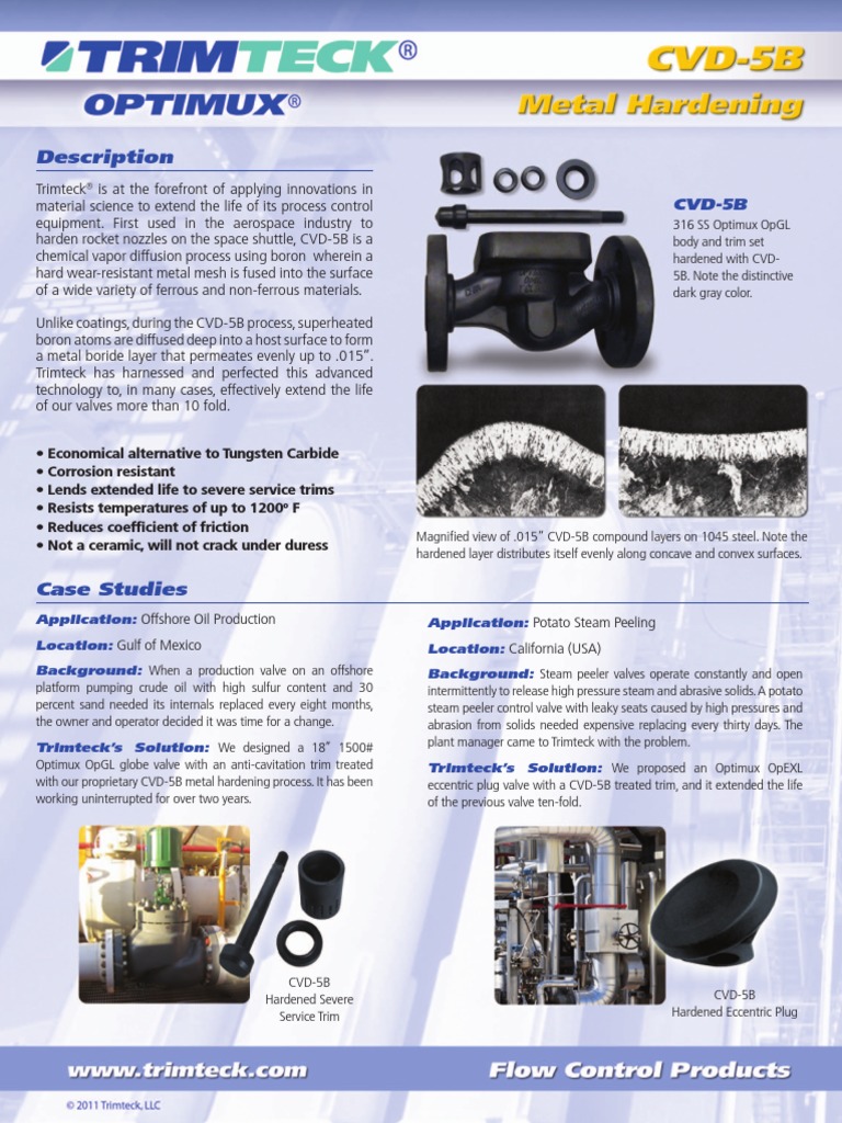CVD-5B Metal Hardening Bulletin | PDF | Metals | Valve