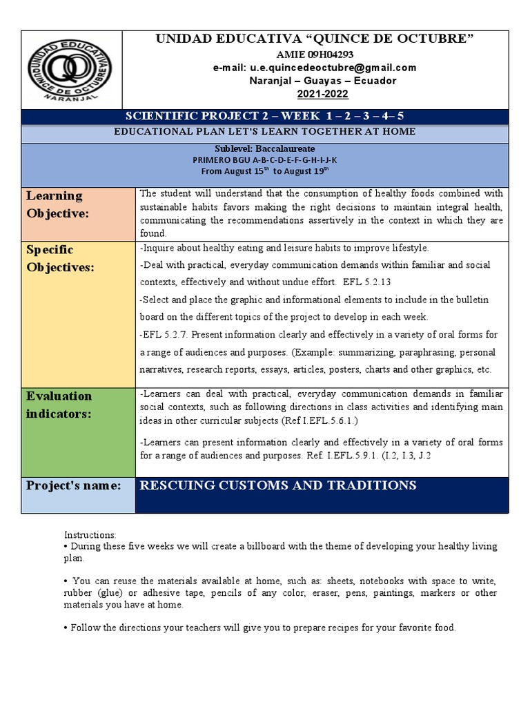 Segundo Bgu Scientific Project 2 Week 2 | PDF