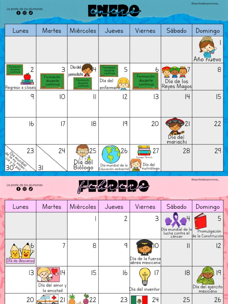 Calendario Escolar 2022 2023 Recopilado Por Materiales Educativos para ...