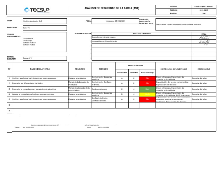 AST - Laboratorio 1 | PDF | Electricidad | Ingenieria Eléctrica