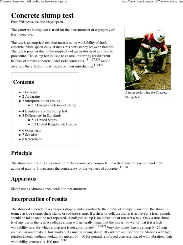 Concrete Slump Test | PDF | Building Materials | Structural Engineering