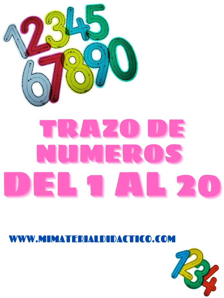 Trazo de Numeros Del 1 Al 20 | PDF | Métodos y materiales de enseñanza ...