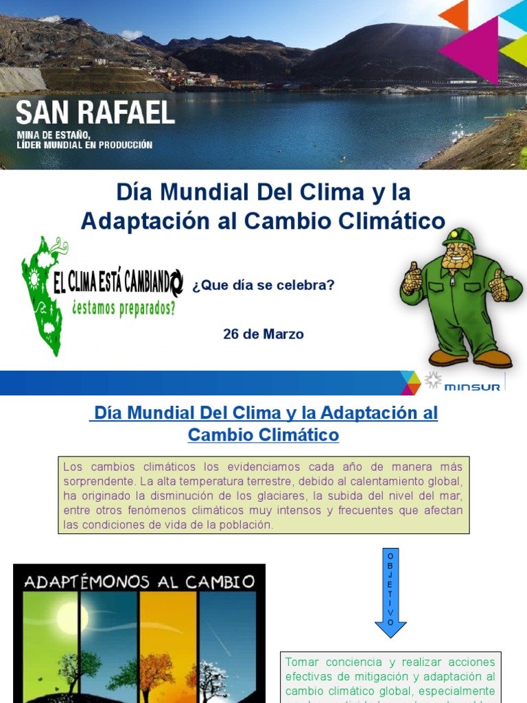 Día Mundial Del Clima y La Adaptacion Al Cambio Climático | PDF ...