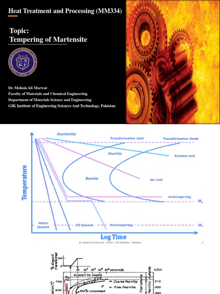 0.2 Tempering of Martensite (Tempering ranges and effect on structure ...