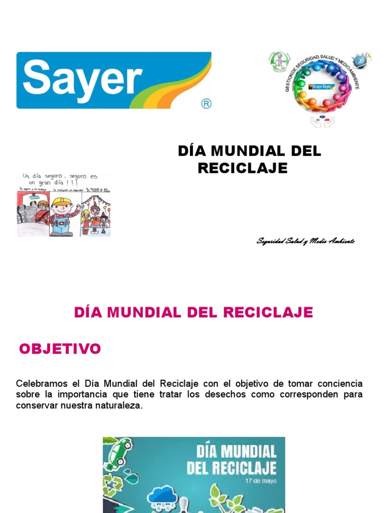 Día Mundial Del Reciclaje | PDF | Reciclaje | Residuos