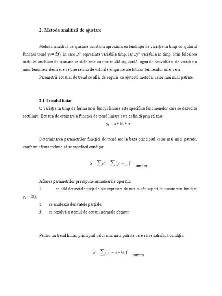Metoda Analitică de Ajustare | PDF