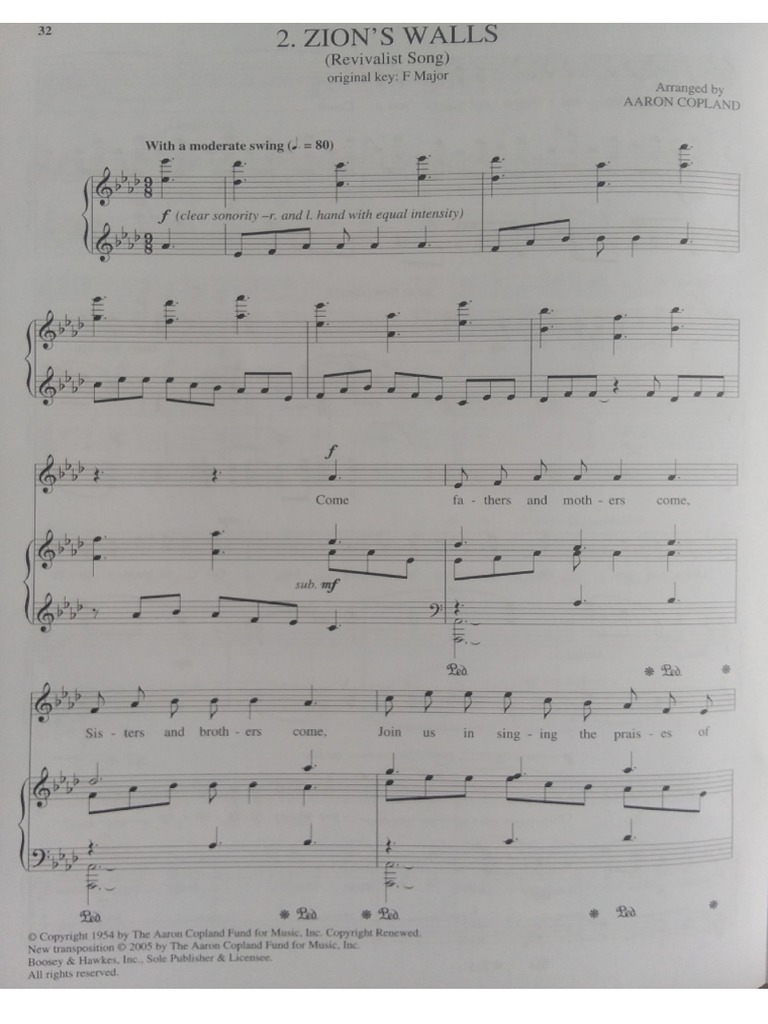 Zion's Walls Copland | PDF