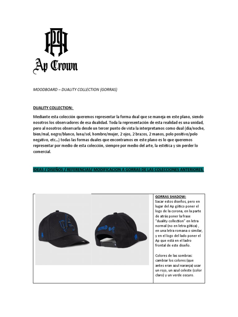 Moodboard Gorras Duality | PDF | Azul