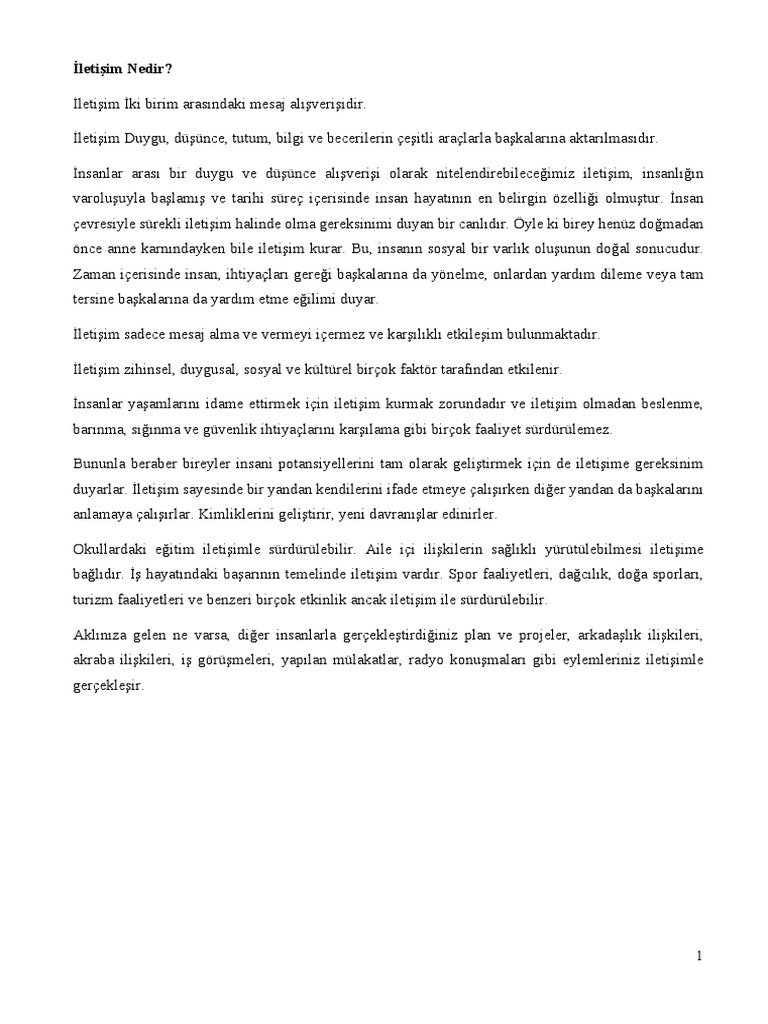 İletişim Nedir | PDF