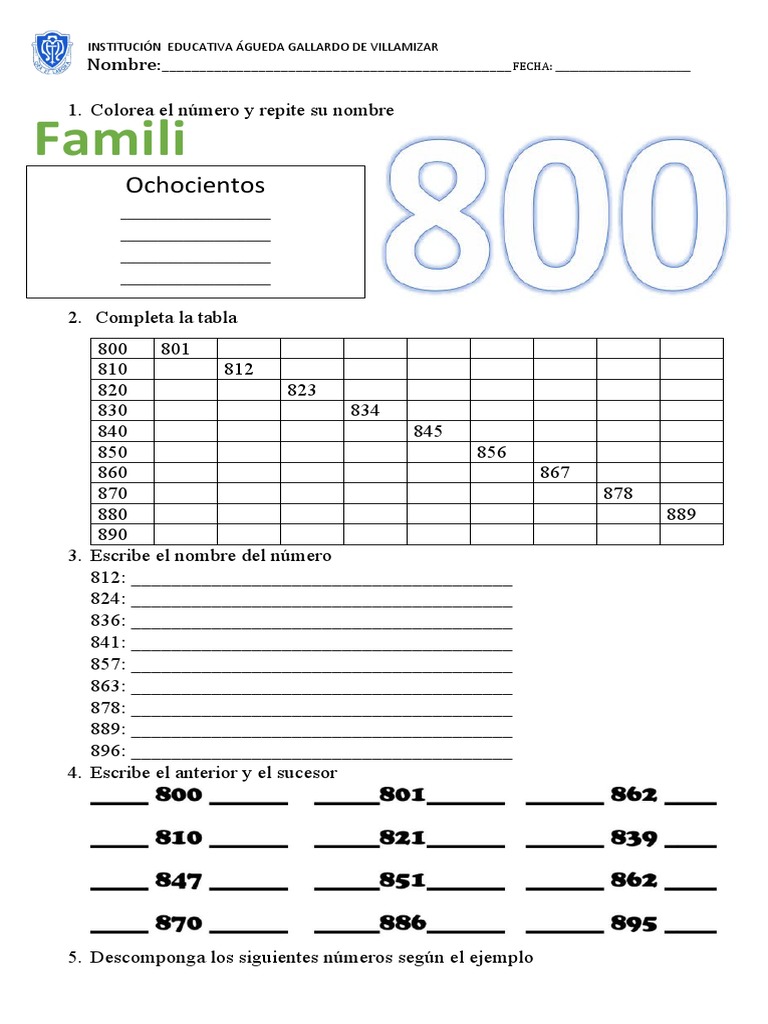 Familia Del 800 | PDF