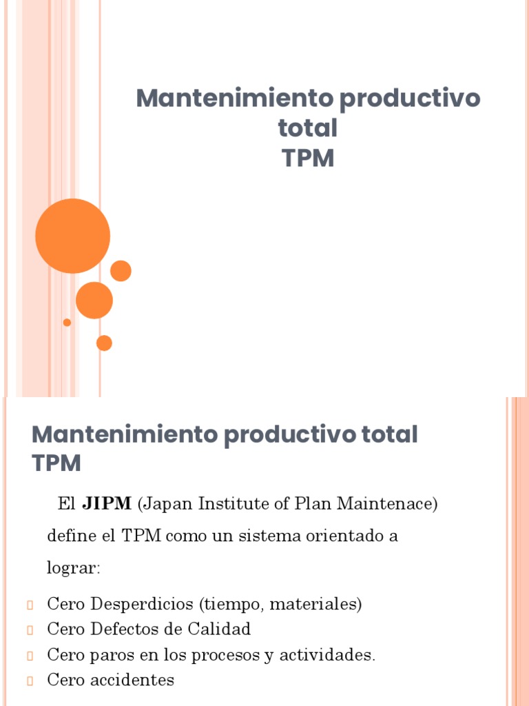 Ejemplos de Mantenimiento TPM | PDF | Negocios | Informática