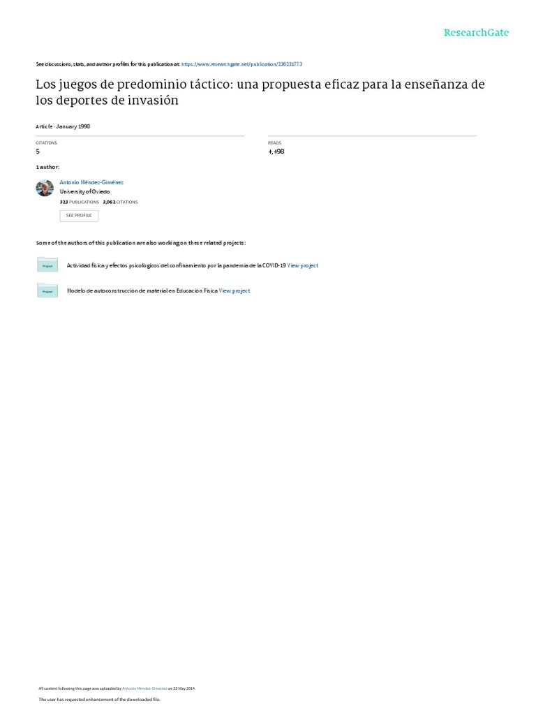 Los Juegos de Predominio Tactico Una Propuesta Eficaz para La Ensenanza ...