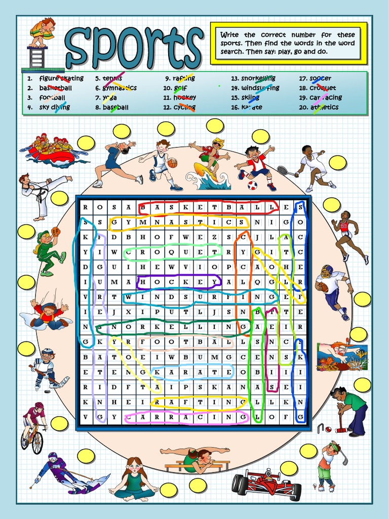 Sports Word Search and List | PDF