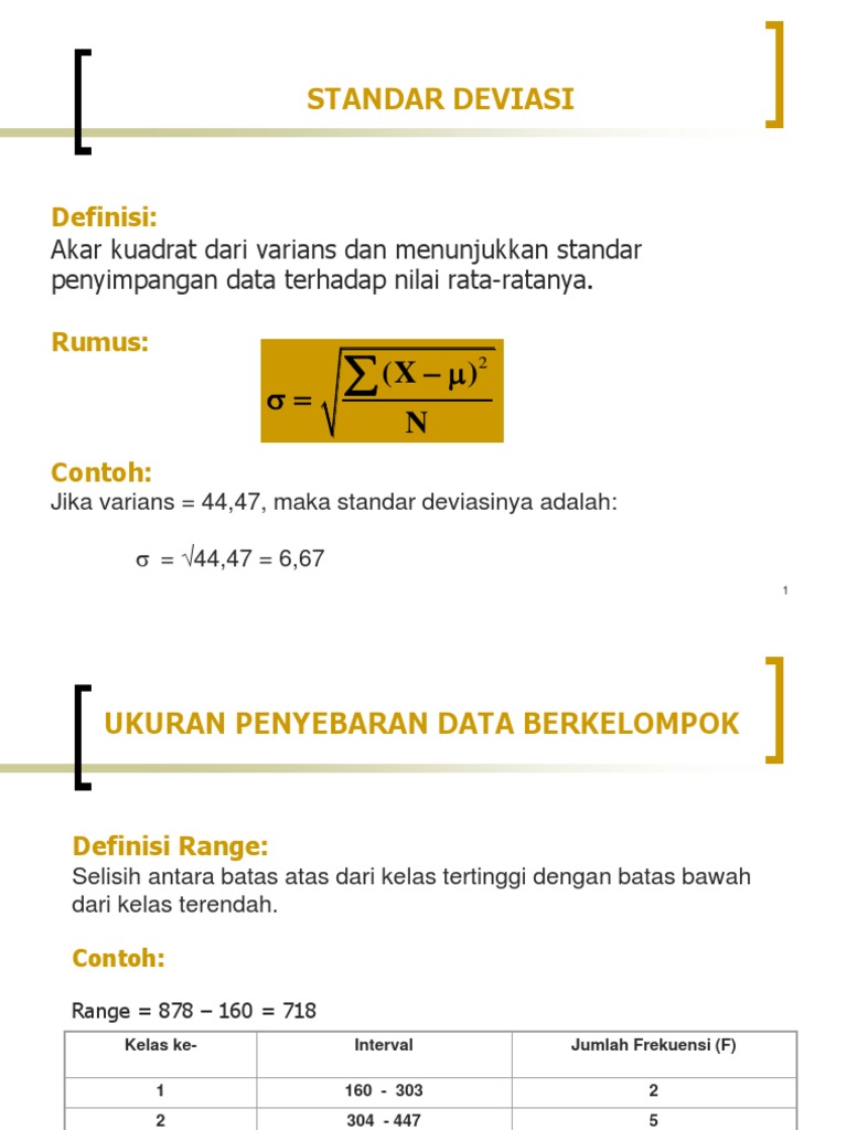 Pert 14 Standar Deviasi | PDF | Metode & Bahan Ajar
