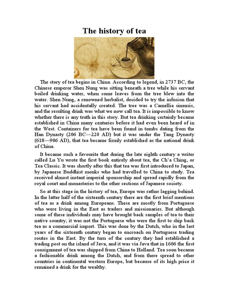 The History of Tea | PDF | Tea