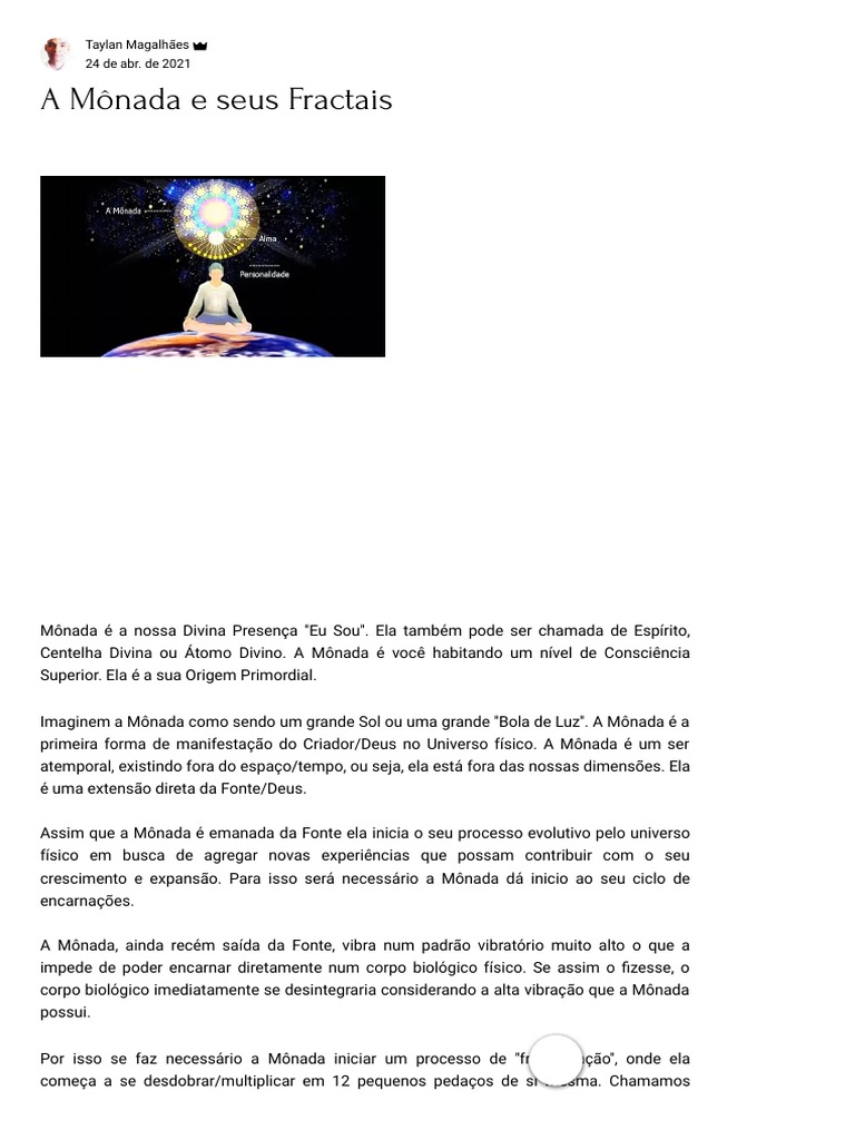 A Mônada e Seus Fractais | PDF | Alma | Reencarnação