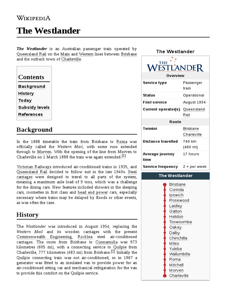 The Westlander | PDF | Rail Transport | Train