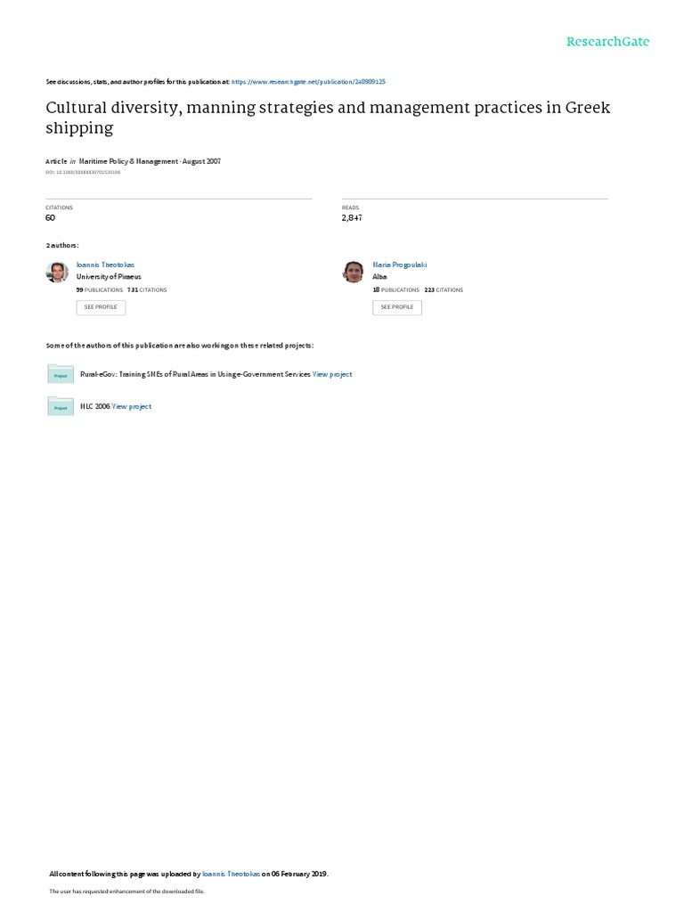 Cultural Diversity Manning Strategiesand Management Practicesin Greek ...