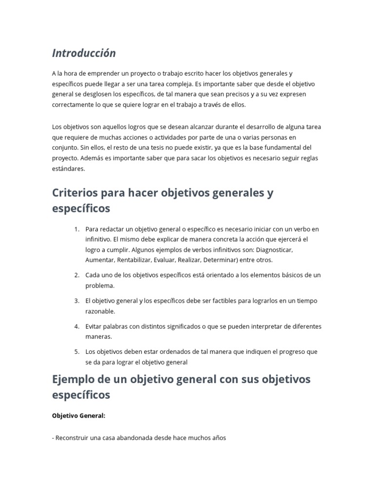 Guía para Redactar Objetivos Claros | PDF | Verbo | Internet