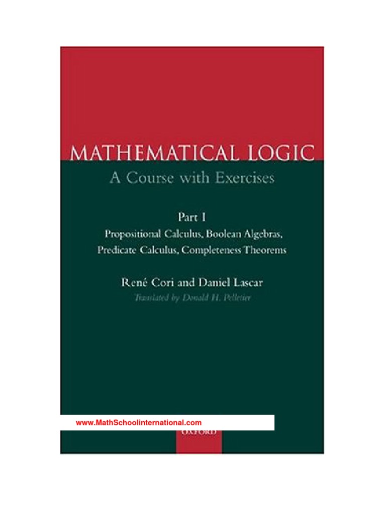 Mathematical Logic I Rene Cori Lascar Pelletier | PDF | Theorem | Mathematics