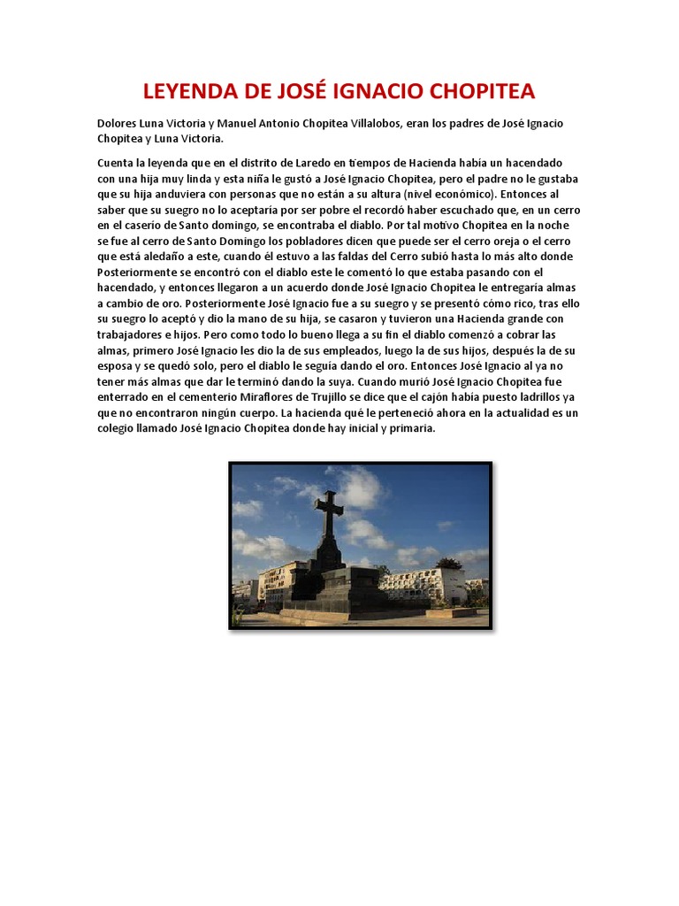 Leyenda de José Ignacio Chopitea | PDF