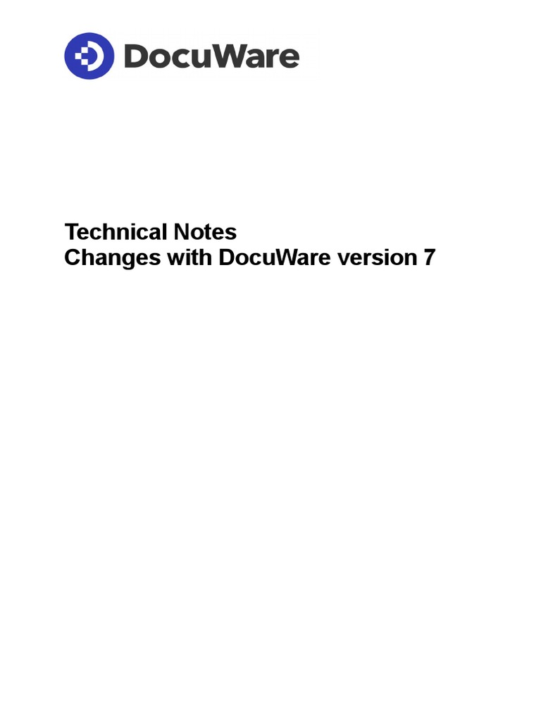 Technical Notes For Docuware Version 7 En Pdf Databases Networking